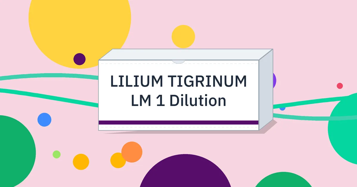 Symbolbild: Packung mit der Aufschrift LILIUM TIGRINUM LM 1 Dilution (PZN 12930997) – Verfügbarkeit und Bezug in Apotheken in Frankfurt am Main