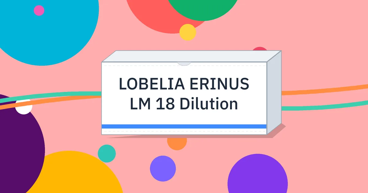 Symbolbild: Packung mit der Aufschrift LOBELIA ERINUS LM 18 Dilution (PZN 13533436) – Verfügbarkeit und Bezug in Apotheken in Frankfurt am Main