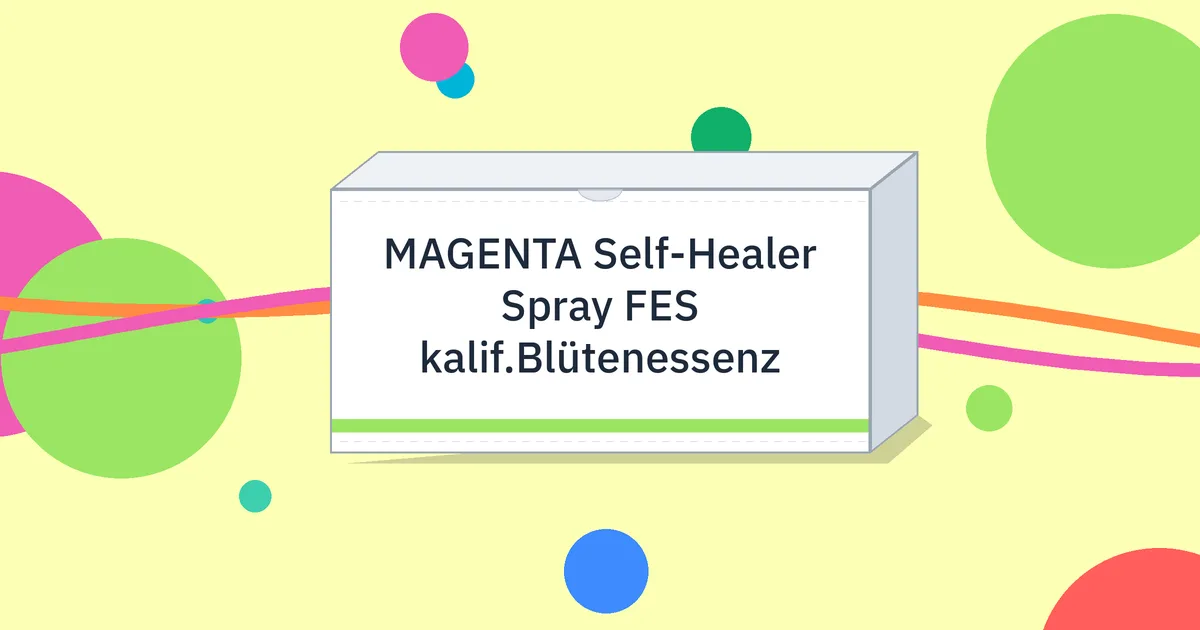 Symbolbild: Packung mit der Aufschrift MAGENTA Self-Healer Spray FES kalif.Blütenessenz (PZN 09174204) – Verfügbarkeit und Bezug in Apotheken in Frankfurt am Main