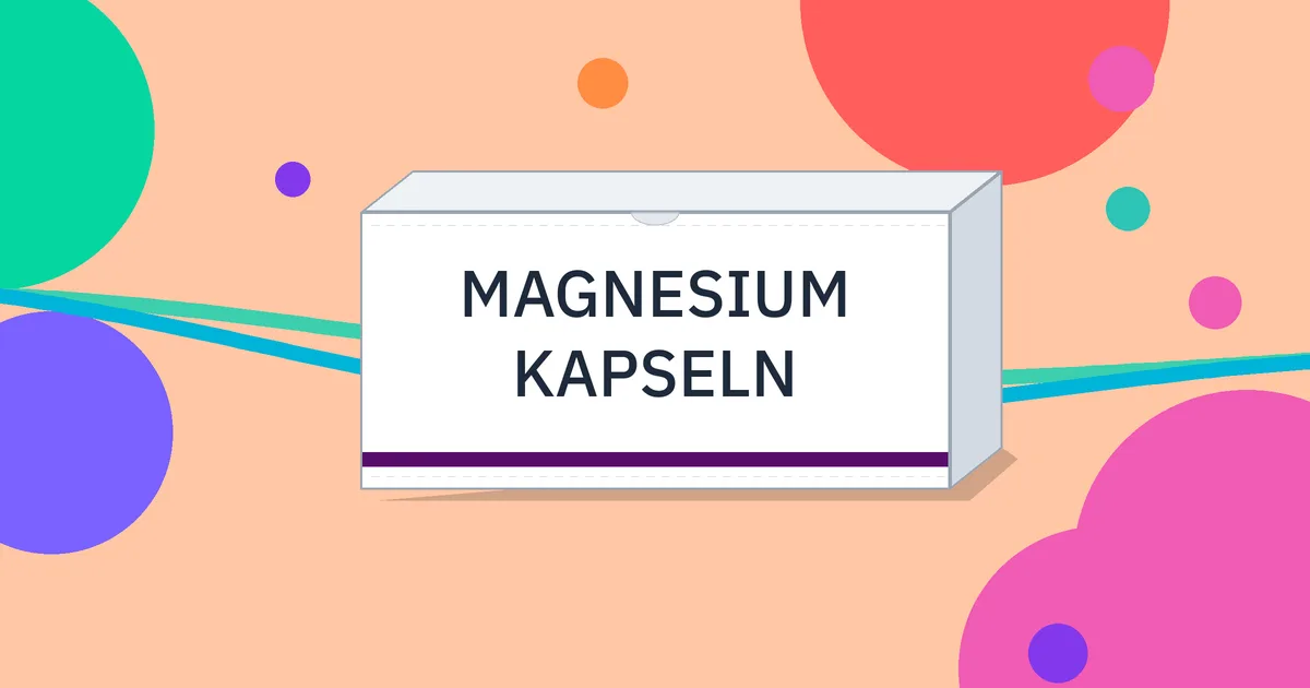Symbolbild: Packung mit der Aufschrift MAGNESIUM KAPSELN (PZN 03435388) – Verfügbarkeit und Bezug in Apotheken in Frankfurt am Main