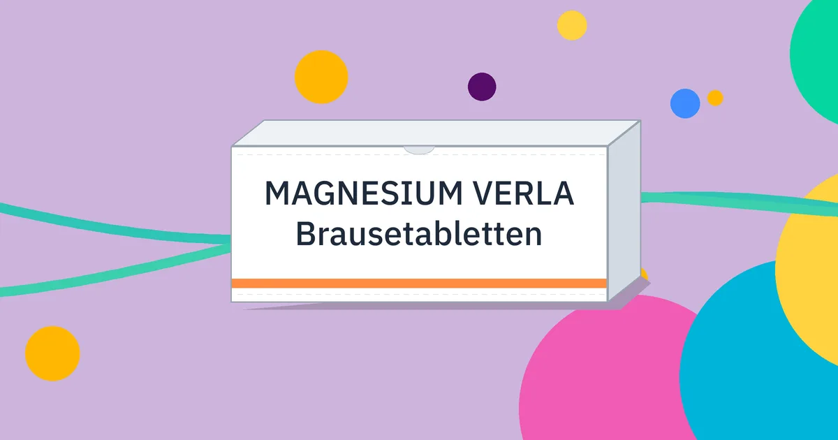 Symbolbild: Packung mit der Aufschrift MAGNESIUM VERLA Brausetabletten (PZN 04909919) – Verfügbarkeit und Bezug in Apotheken in Frankfurt am Main