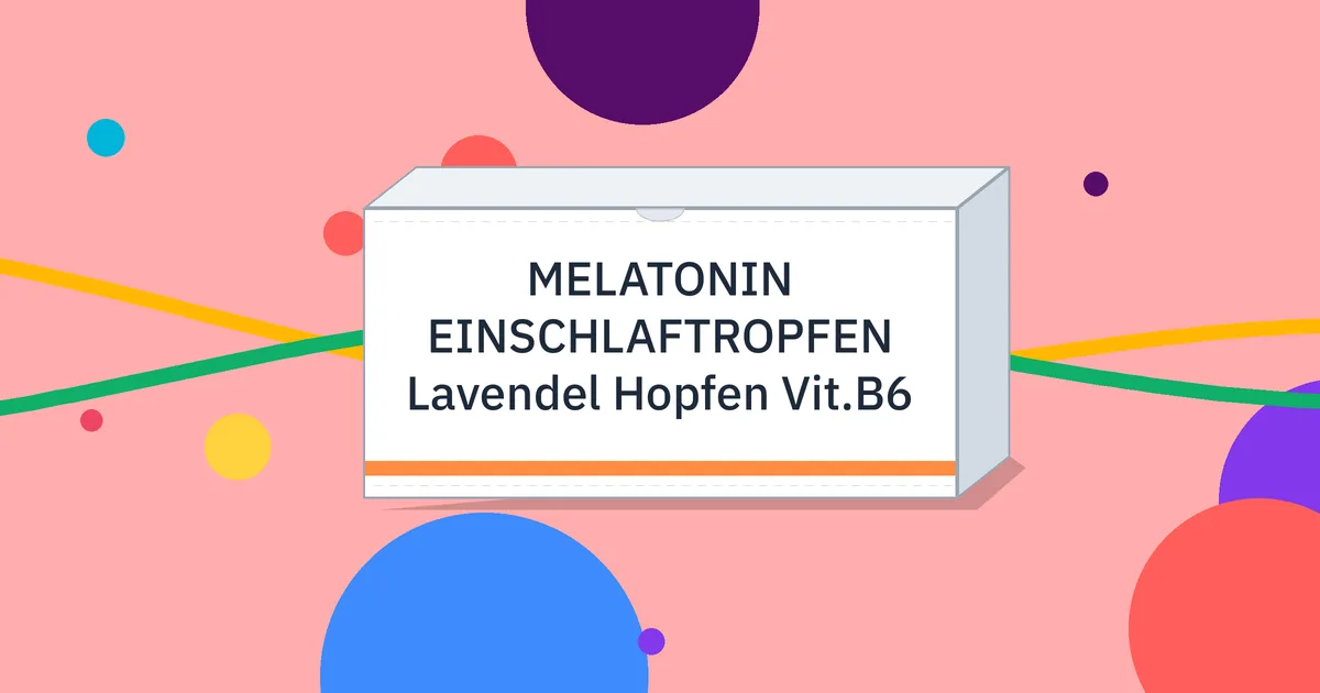 Symbolbild: Packung mit der Aufschrift MELATONIN EINSCHLAFTROPFEN Lavendel Hopfen Vit.B6 (PZN 19726194) – Verfügbarkeit und Bezug in Apotheken in Frankfurt am Main