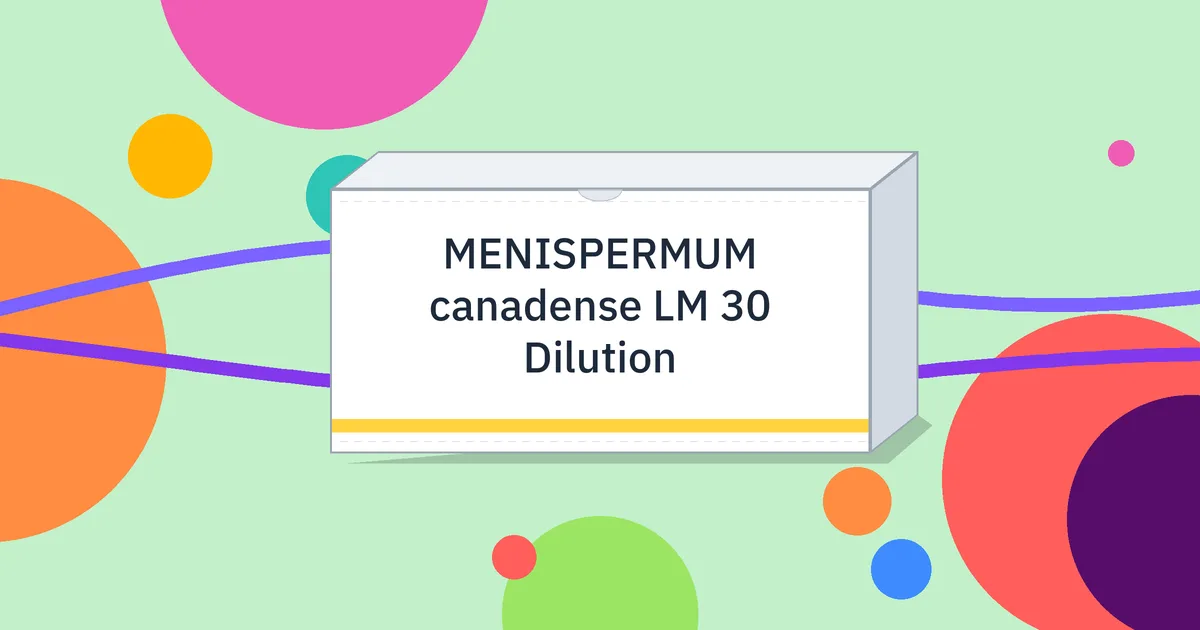 Symbolbild: Packung mit der Aufschrift MENISPERMUM canadense LM 30 Dilution (PZN 13603510) – Verfügbarkeit und Bezug in Apotheken in Frankfurt am Main