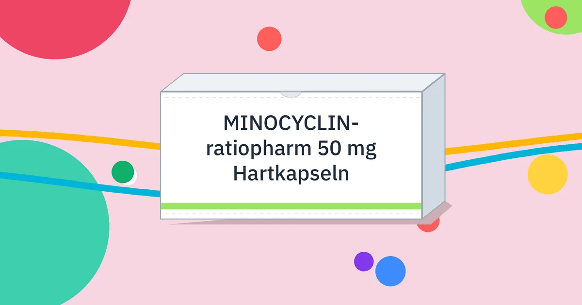 Symbolbild: Packung mit der Aufschrift MINOCYCLIN-ratiopharm 50 mg Hartkapseln (PZN 03946338) – Verfügbarkeit und Bezug in Apotheken in Frankfurt am Main