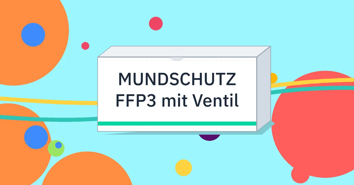 Symbolbild: Packung mit der Aufschrift MUNDSCHUTZ FFP3 mit Ventil (PZN 00212825) – Verfügbarkeit und Bezug in Apotheken in Frankfurt am Main