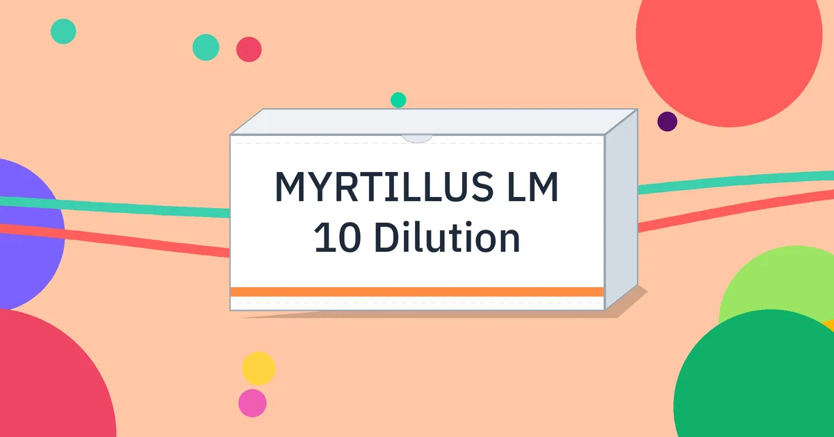 Symbolbild: Packung mit der Aufschrift MYRTILLUS LM 10 Dilution (PZN 13613477) – Verfügbarkeit und Bezug in Apotheken in Frankfurt am Main