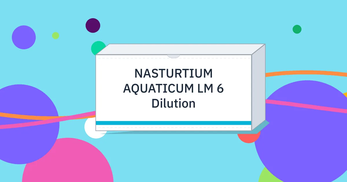 Symbolbild: Packung mit der Aufschrift NASTURTIUM AQUATICUM LM 6 Dilution (PZN 13616240) – Verfügbarkeit und Bezug in Apotheken in Frankfurt am Main