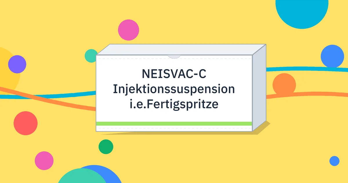 Symbolbild: Packung mit der Aufschrift NEISVAC-C Injektionssuspension i.e.Fertigspritze (PZN 06562408) – Verfügbarkeit und Bezug in Apotheken in Frankfurt am Main