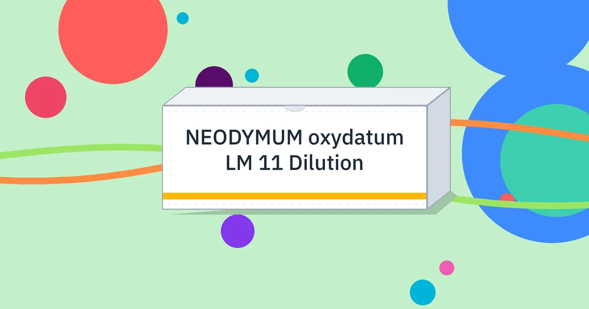 Symbolbild: Packung mit der Aufschrift NEODYMUM oxydatum LM 11 Dilution (PZN 13617699) – Verfügbarkeit und Bezug in Apotheken in Frankfurt am Main