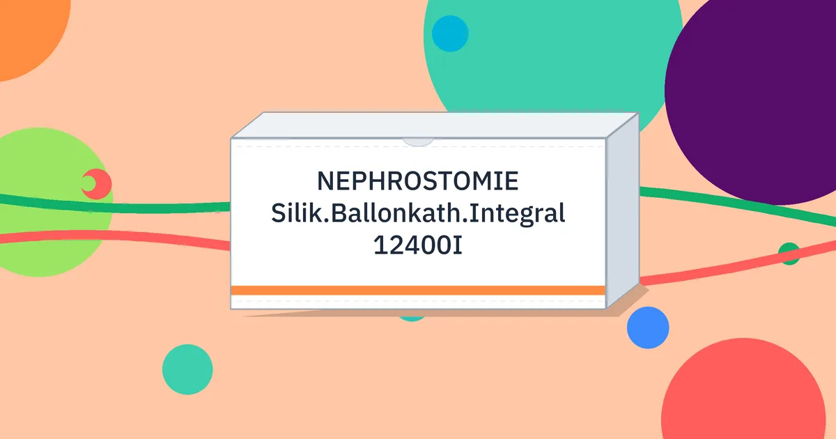Symbolbild: Packung mit der Aufschrift NEPHROSTOMIE Silik.Ballonkath.Integral 12400I (PZN 04155001) – Verfügbarkeit und Bezug in Apotheken in Frankfurt am Main