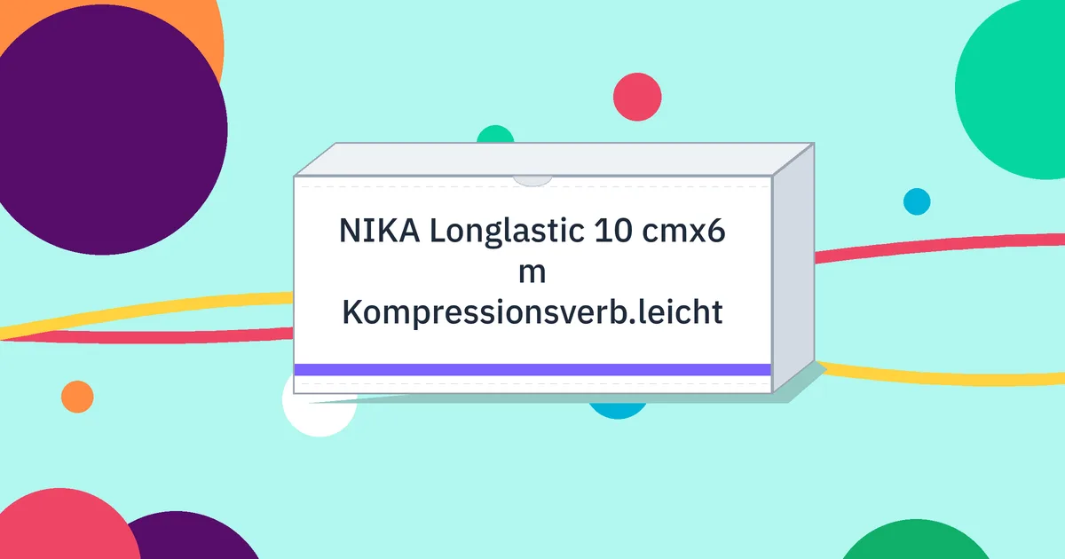 Symbolbild: Packung mit der Aufschrift NIKA Longlastic 10 cmx6 m Kompressionsverb.leicht (PZN 20520635) – Verfügbarkeit und Bezug in Apotheken in Frankfurt am Main