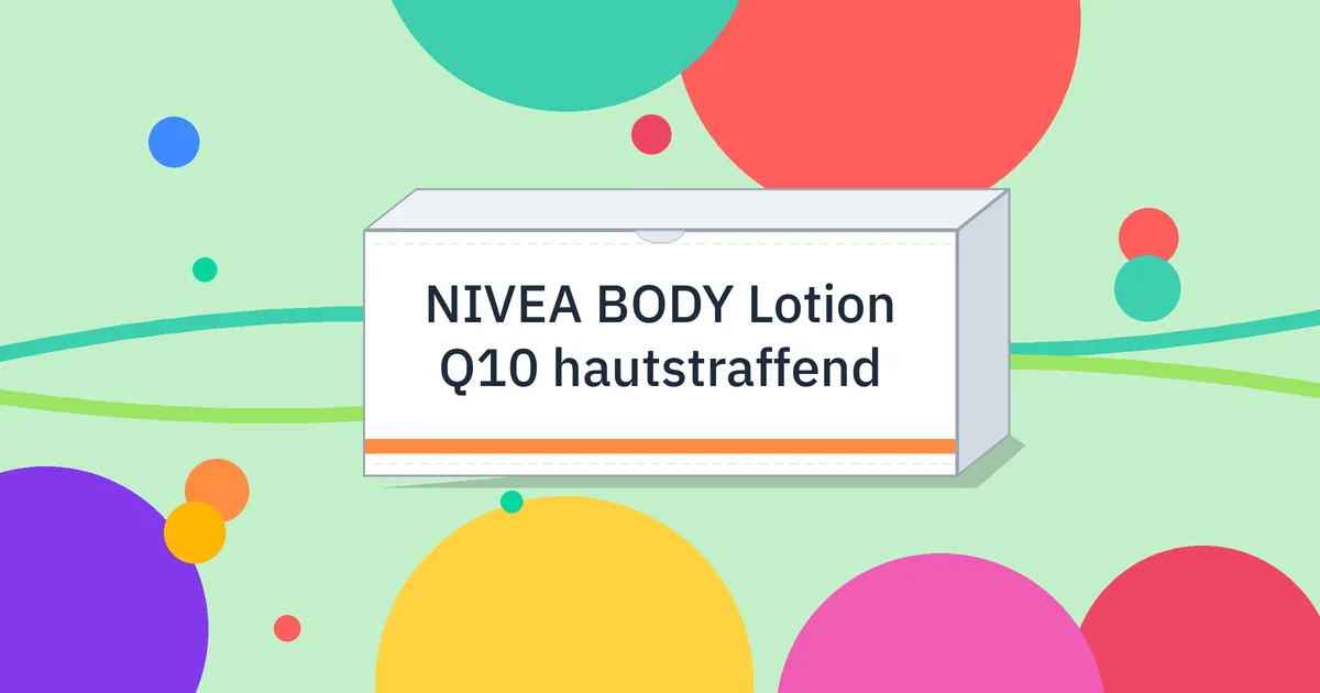 Symbolbild: Packung mit der Aufschrift NIVEA BODY Lotion Q10 hautstraffend (PZN 11324533) – Verfügbarkeit und Bezug in Apotheken in Frankfurt am Main