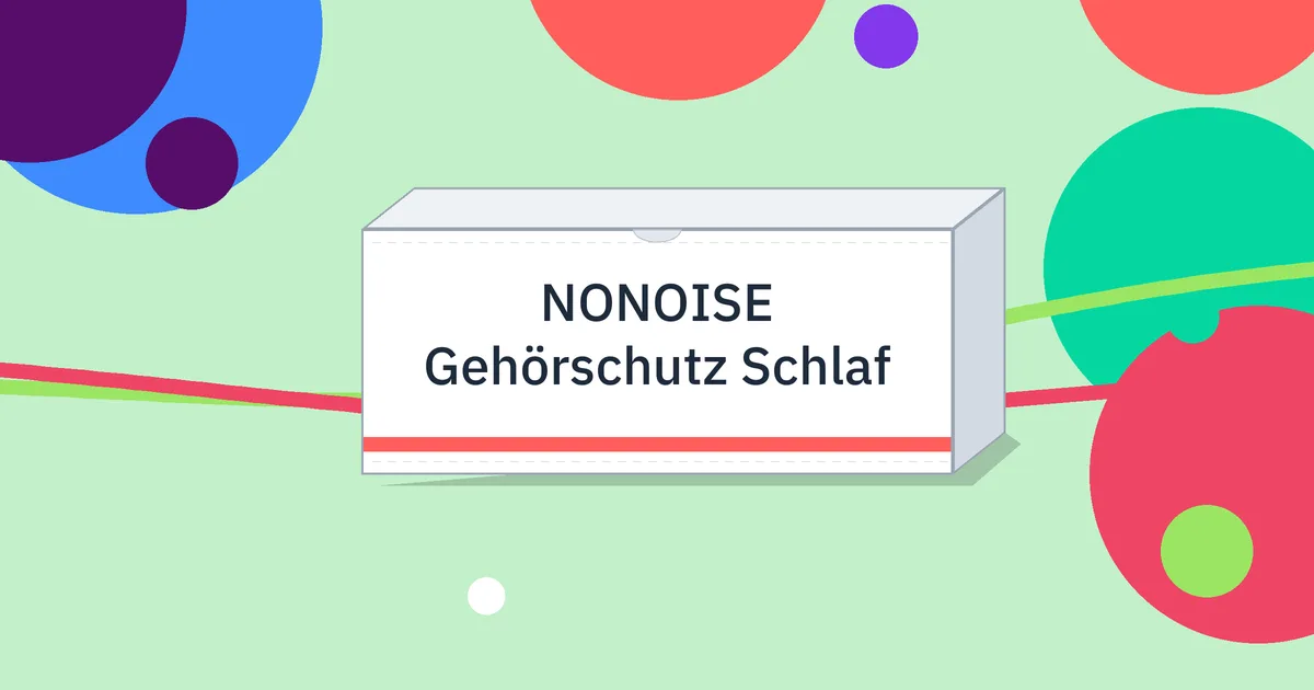 Symbolbild: Packung mit der Aufschrift NONOISE Gehörschutz Schlaf (PZN 11645237) – Verfügbarkeit und Bezug in Apotheken in Frankfurt am Main