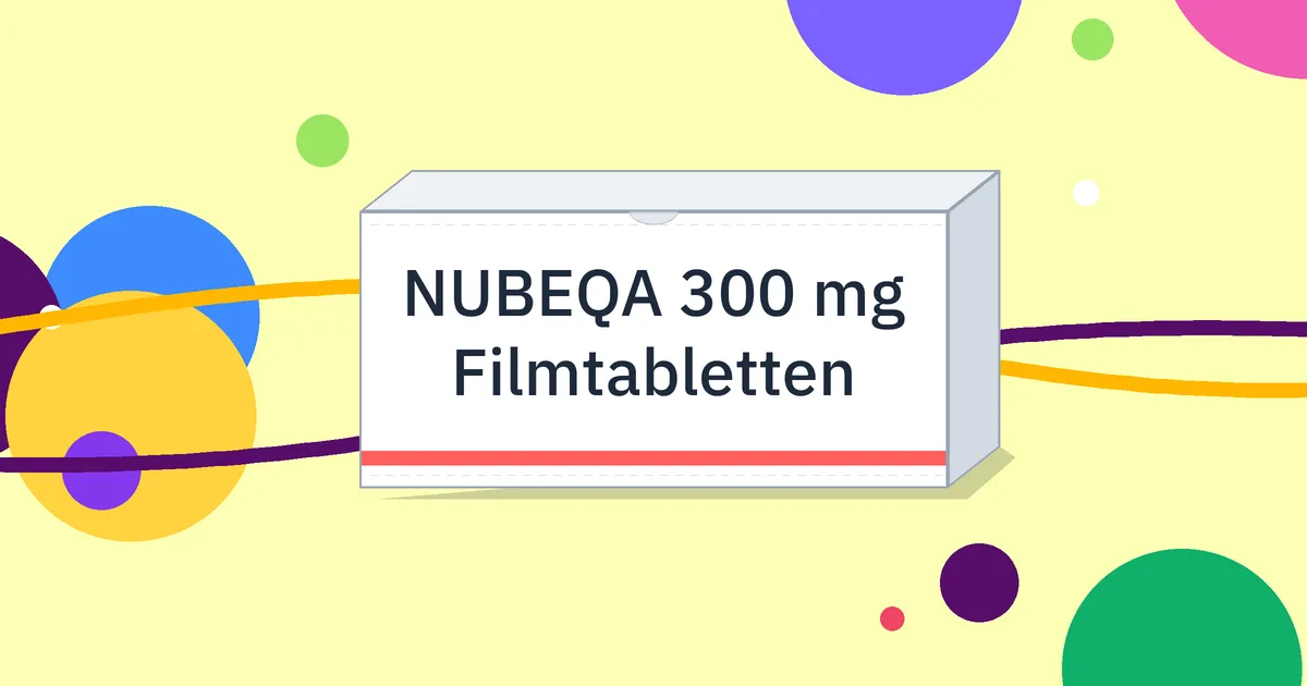 Symbolbild: Packung mit der Aufschrift NUBEQA 300 mg Filmtabletten (PZN 15586709) – Verfügbarkeit und Bezug in Apotheken in Frankfurt am Main