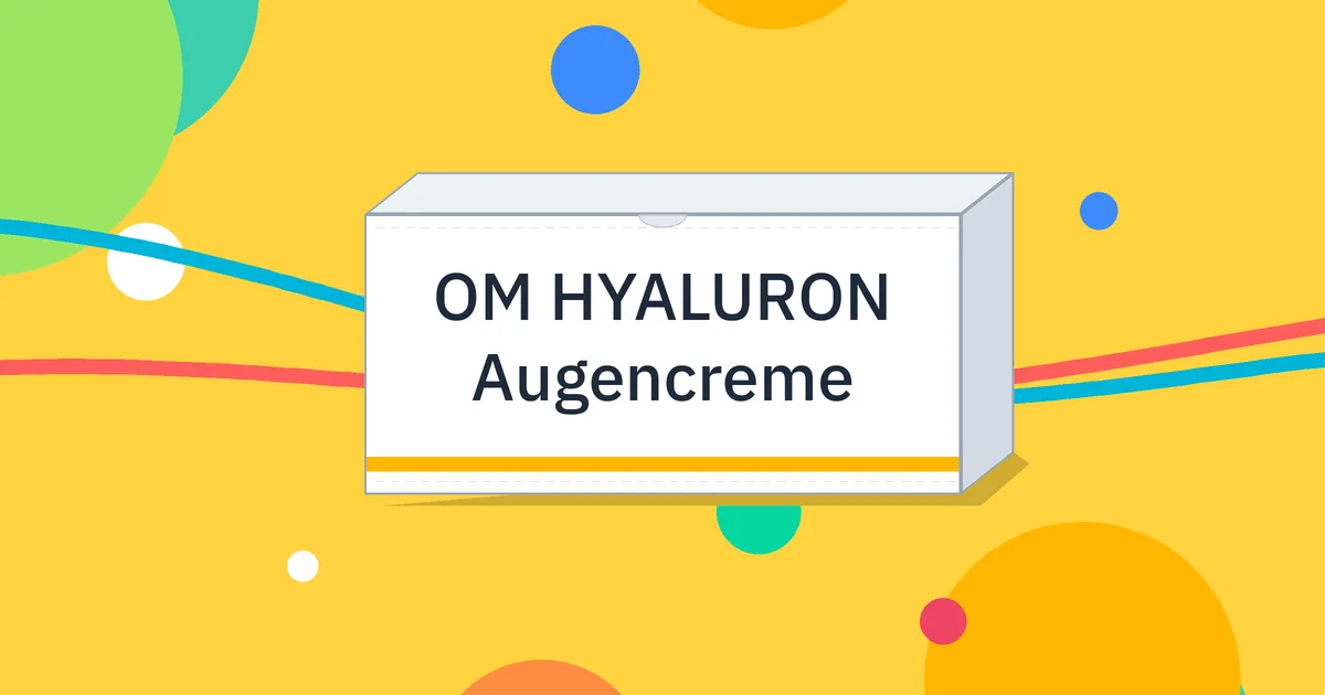 Symbolbild: Packung mit der Aufschrift OM HYALURON Augencreme (PZN 17882607) – Verfügbarkeit und Bezug in Apotheken in Frankfurt am Main