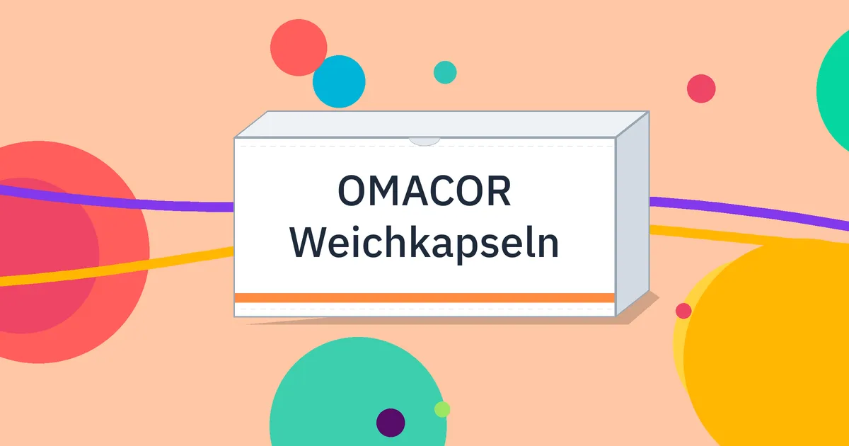 Symbolbild: Packung mit der Aufschrift OMACOR Weichkapseln (PZN 04052169) – Verfügbarkeit und Bezug in Apotheken in Frankfurt am Main