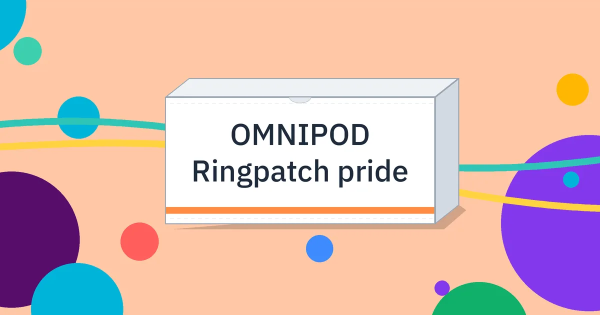 Symbolbild: Packung mit der Aufschrift OMNIPOD Ringpatch pride (PZN 19866854) – Verfügbarkeit und Bezug in Apotheken in Frankfurt am Main