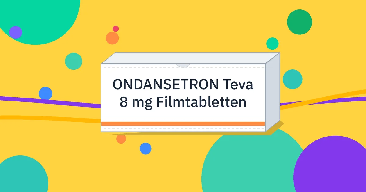 Symbolbild: Packung mit der Aufschrift ONDANSETRON Teva 8 mg Filmtabletten (PZN 18076274) – Verfügbarkeit und Bezug in Apotheken in Frankfurt am Main