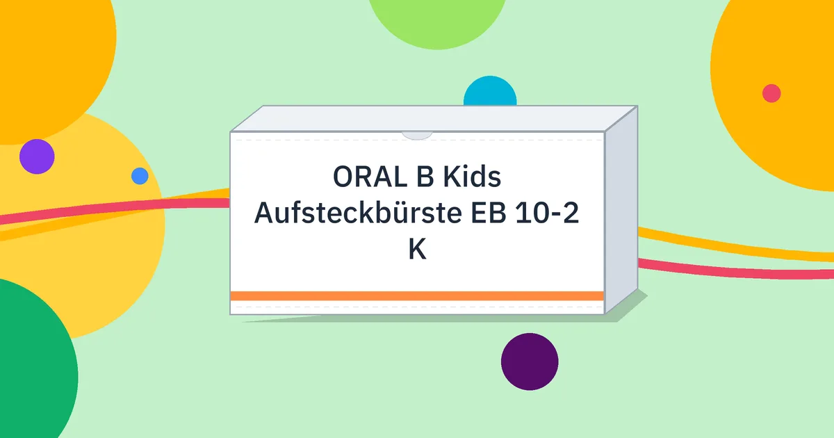 Symbolbild: Packung mit der Aufschrift ORAL B Kids Aufsteckbürste EB 10-2 K (PZN 01454996) – Verfügbarkeit und Bezug in Apotheken in Frankfurt am Main