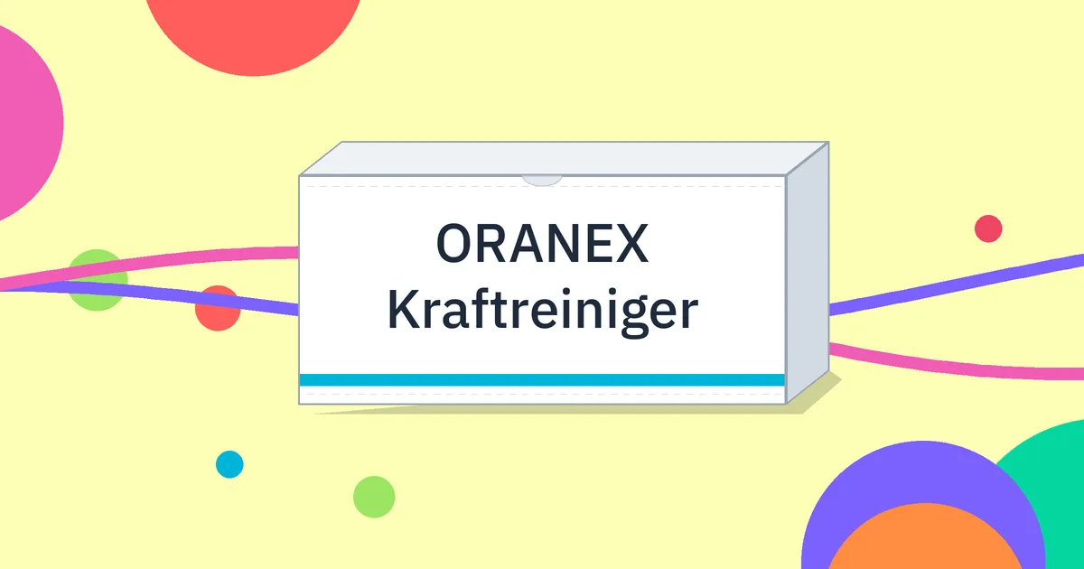 Symbolbild: Packung mit der Aufschrift ORANEX Kraftreiniger (PZN 11278916) – Verfügbarkeit und Bezug in Apotheken in Frankfurt am Main