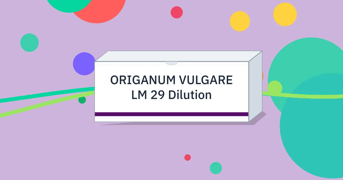 Symbolbild: Packung mit der Aufschrift ORIGANUM VULGARE LM 29 Dilution (PZN 12973251) – Verfügbarkeit und Bezug in Apotheken in Frankfurt am Main