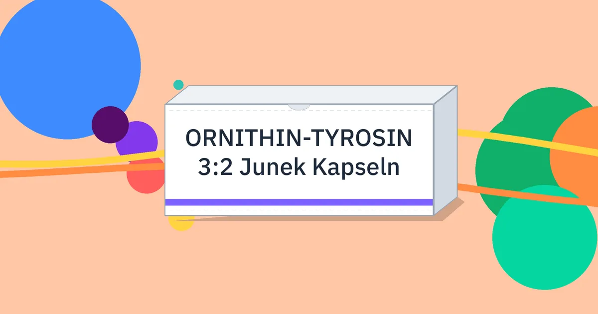 Symbolbild: Packung mit der Aufschrift ORNITHIN-TYROSIN 3:2 Junek Kapseln (PZN 00983563) – Verfügbarkeit und Bezug in Apotheken in Frankfurt am Main