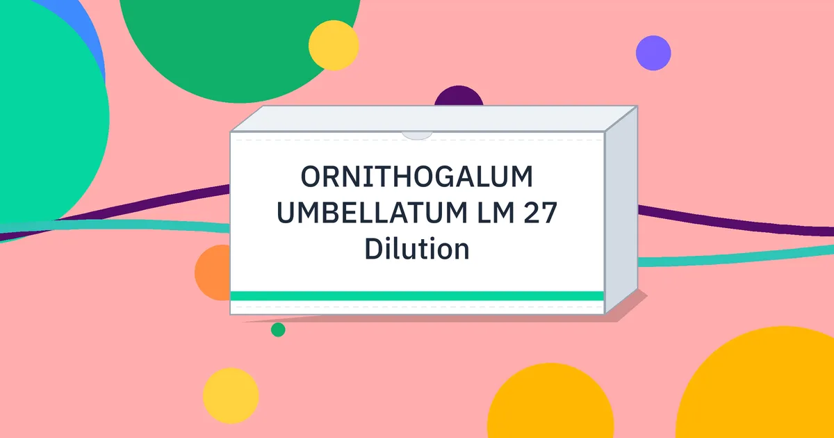 Symbolbild: Packung mit der Aufschrift ORNITHOGALUM UMBELLATUM LM 27 Dilution (PZN 12973676) – Verfügbarkeit und Bezug in Apotheken in Frankfurt am Main