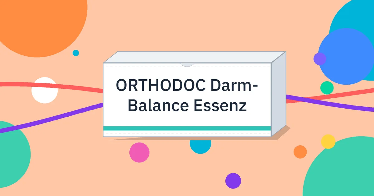 Symbolbild: Packung mit der Aufschrift ORTHODOC Darm-Balance Essenz (PZN 20418351) – Verfügbarkeit und Bezug in Apotheken in Frankfurt am Main