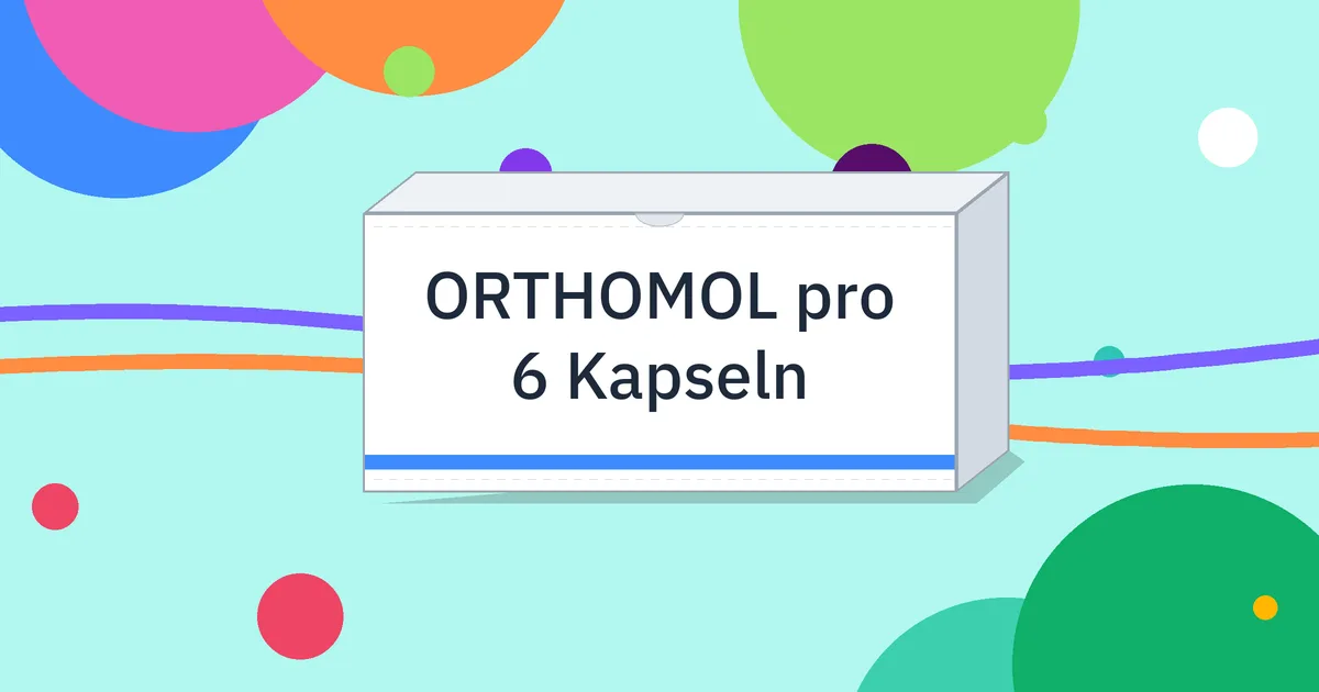Symbolbild: Packung mit der Aufschrift ORTHOMOL pro 6 Kapseln (PZN 17839445) – Verfügbarkeit und Bezug in Apotheken in Frankfurt am Main