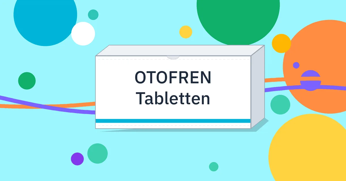 Symbolbild: Packung mit der Aufschrift OTOFREN Tabletten (PZN 00201388) – Verfügbarkeit und Bezug in Apotheken in Frankfurt am Main