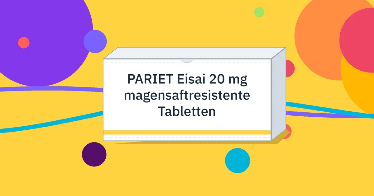 Symbolbild: Packung mit der Aufschrift PARIET Eisai 20 mg magensaftresistente Tabletten (PZN 00176638) – Verfügbarkeit und Bezug in Apotheken in Frankfurt am Main