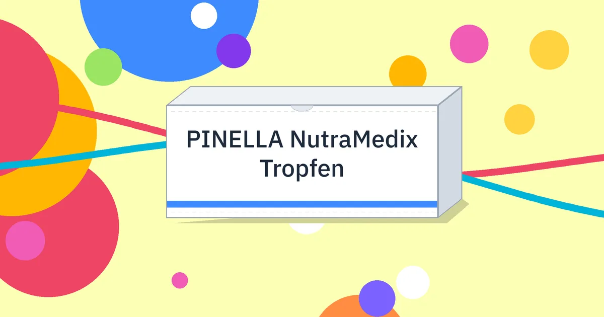 Symbolbild: Packung mit der Aufschrift PINELLA NutraMedix Tropfen (PZN 18103522) – Verfügbarkeit und Bezug in Apotheken in Frankfurt am Main