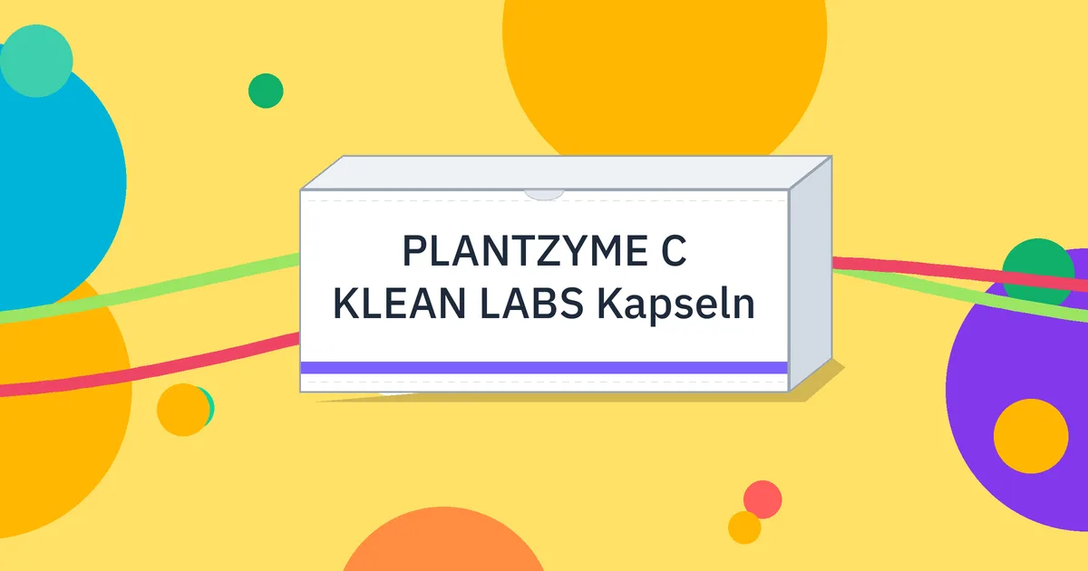 Symbolbild: Packung mit der Aufschrift PLANTZYME C KLEAN LABS Kapseln (PZN 17231560) – Verfügbarkeit und Bezug in Apotheken in Frankfurt am Main