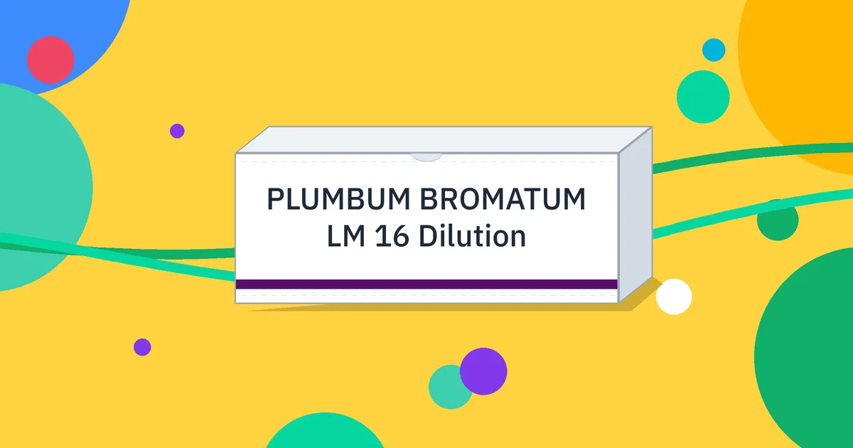 Symbolbild: Packung mit der Aufschrift PLUMBUM BROMATUM LM 16 Dilution (PZN 13039794) – Verfügbarkeit und Bezug in Apotheken in Frankfurt am Main