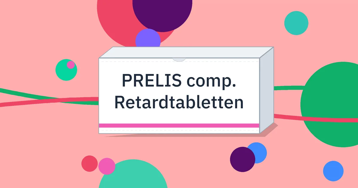 Symbolbild: Packung mit der Aufschrift PRELIS comp. Retardtabletten (PZN 02584726) – Verfügbarkeit und Bezug in Apotheken in Frankfurt am Main