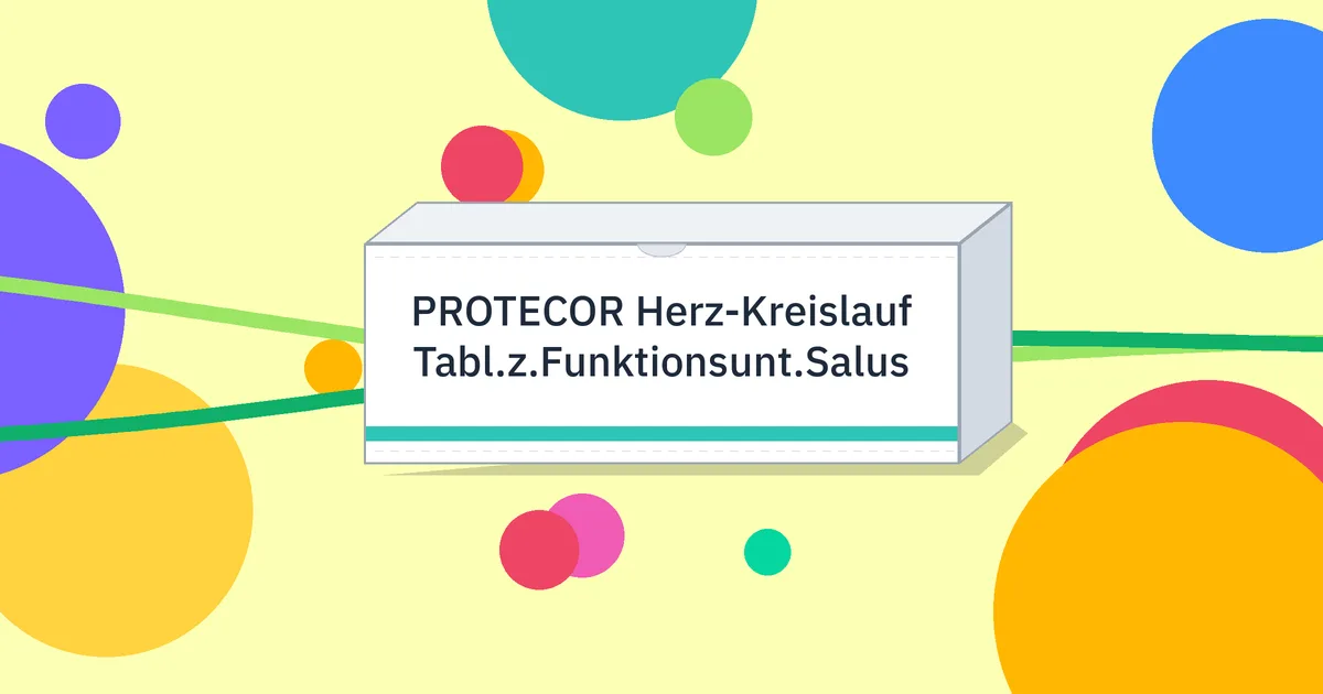 Symbolbild: Packung mit der Aufschrift PROTECOR Herz-Kreislauf Tabl.z.Funktionsunt.Salus (PZN 09205123) – Verfügbarkeit und Bezug in Apotheken in Frankfurt am Main