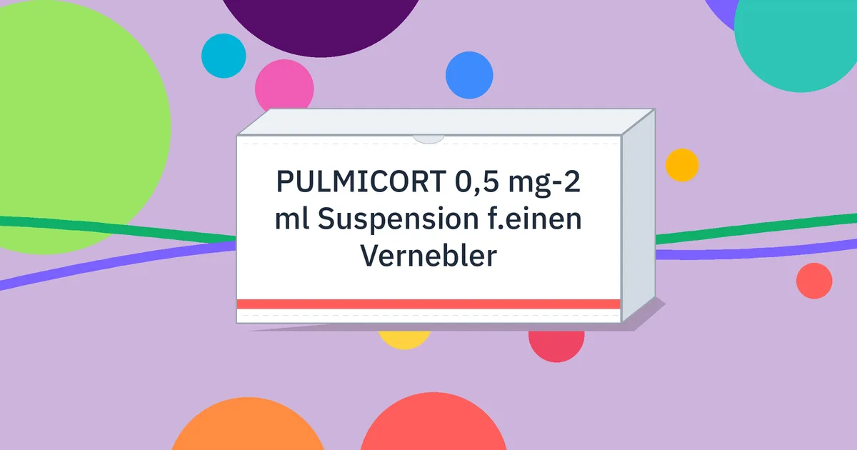Symbolbild: Packung mit der Aufschrift PULMICORT 0,5 mg-2 ml Suspension f.einen Vernebler (PZN 18664798) – Verfügbarkeit und Bezug in Apotheken in Frankfurt am Main