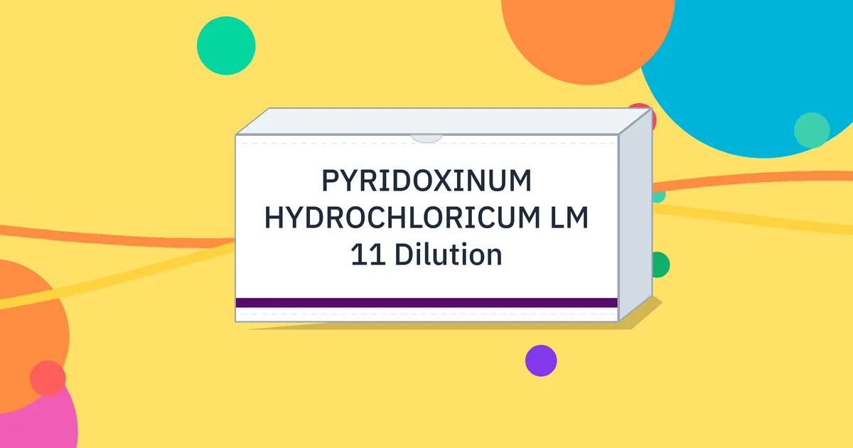 Symbolbild: Packung mit der Aufschrift PYRIDOXINUM HYDROCHLORICUM LM 11 Dilution (PZN 13672238) – Verfügbarkeit und Bezug in Apotheken in Frankfurt am Main