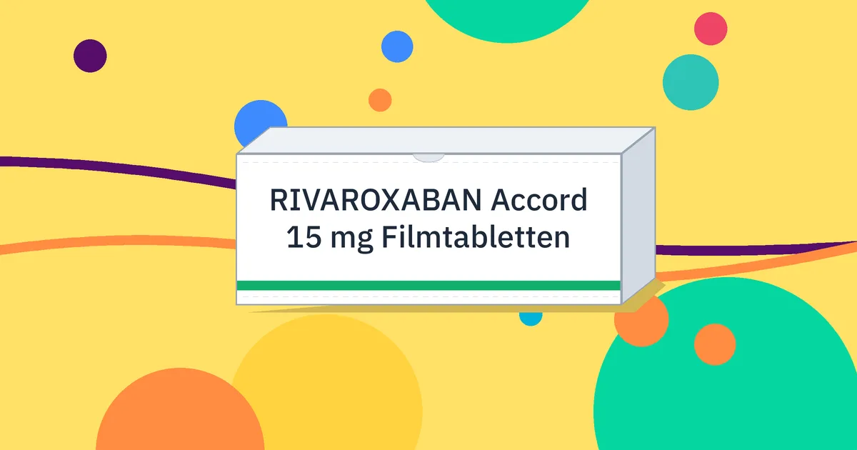 Symbolbild: Packung mit der Aufschrift RIVAROXABAN Accord 15 mg Filmtabletten (PZN 18735073) – Verfügbarkeit und Bezug in Apotheken in Frankfurt am Main
