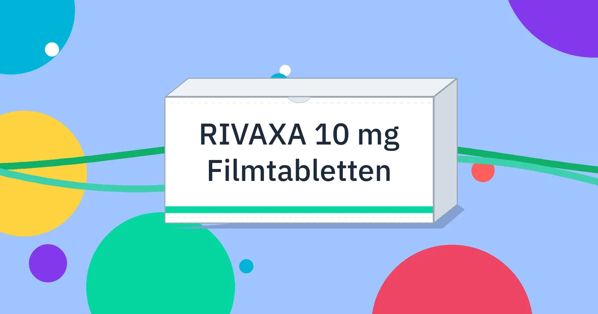 Symbolbild: Packung mit der Aufschrift RIVAXA 10 mg Filmtabletten (PZN 19074372) – Verfügbarkeit und Bezug in Apotheken in Frankfurt am Main