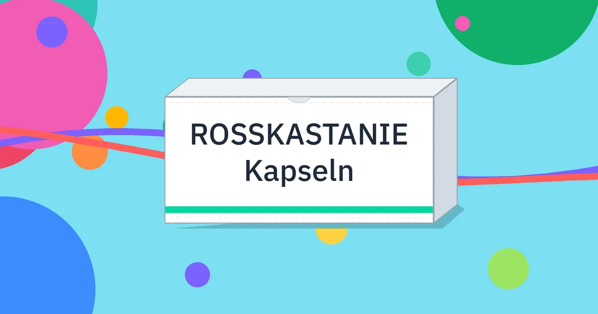 Symbolbild: Packung mit der Aufschrift ROSSKASTANIE Kapseln (PZN 07335637) – Verfügbarkeit und Bezug in Apotheken in Frankfurt am Main