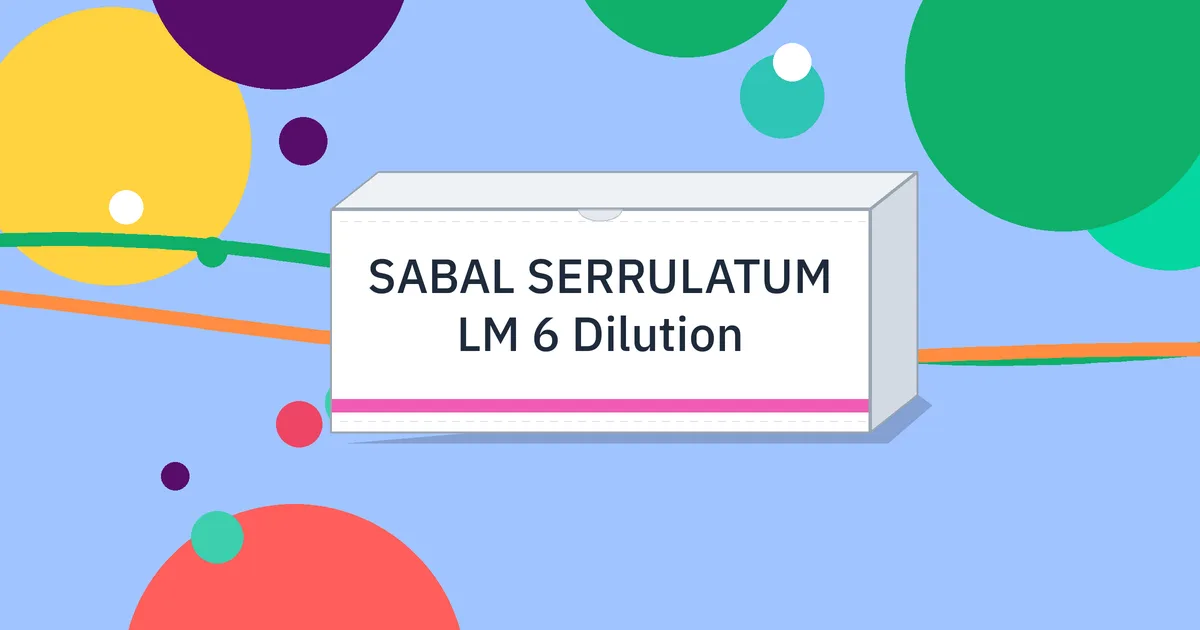 Symbolbild: Packung mit der Aufschrift SABAL SERRULATUM LM 6 Dilution (PZN 03503173) – Verfügbarkeit und Bezug in Apotheken in Frankfurt am Main