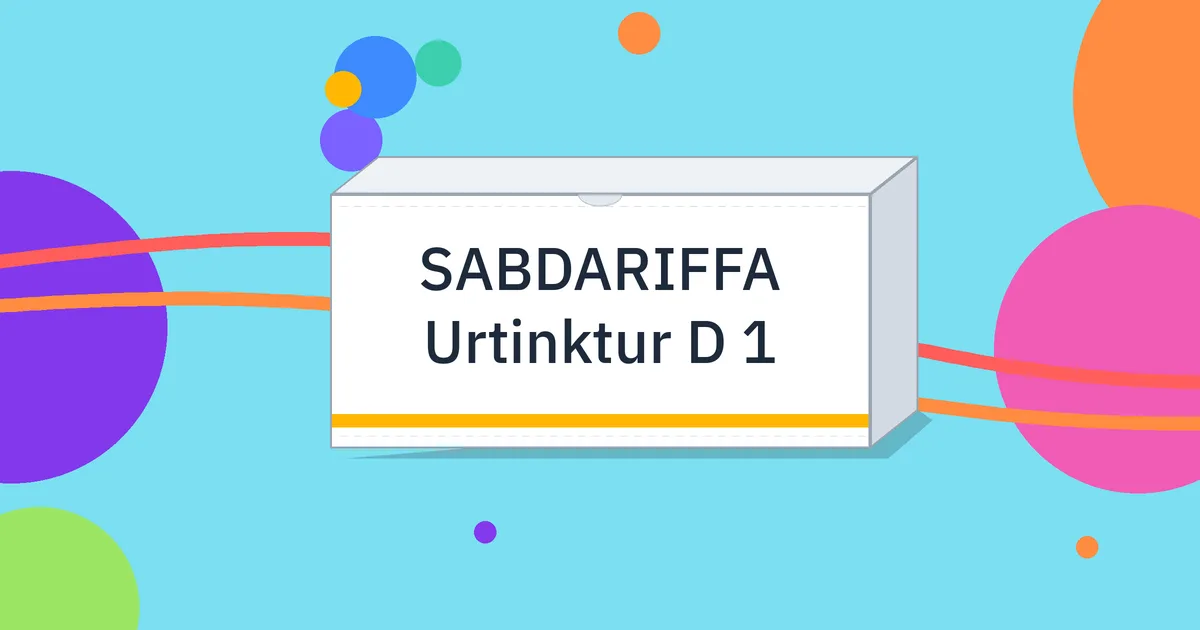 Symbolbild: Packung mit der Aufschrift SABDARIFFA Urtinktur D 1 (PZN 02806687) – Verfügbarkeit und Bezug in Apotheken in Frankfurt am Main