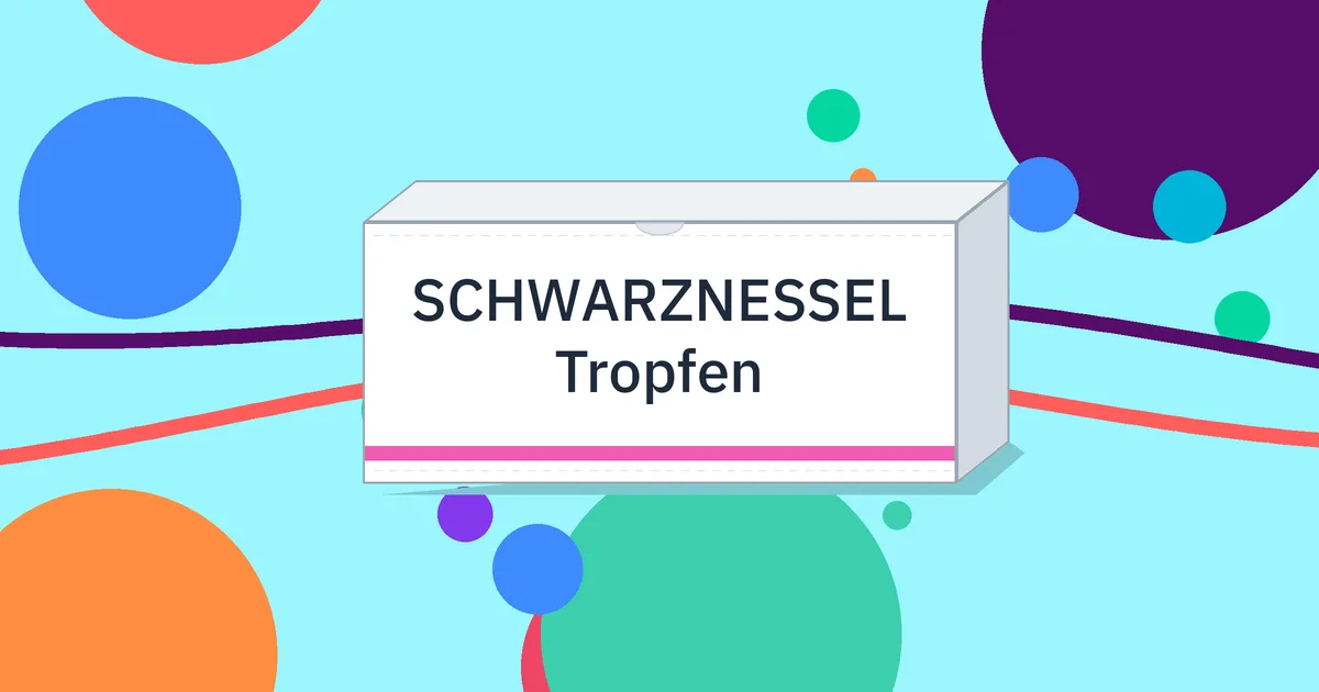 Symbolbild: Packung mit der Aufschrift SCHWARZNESSEL Tropfen (PZN 12495739) – Verfügbarkeit und Bezug in Apotheken in Frankfurt am Main