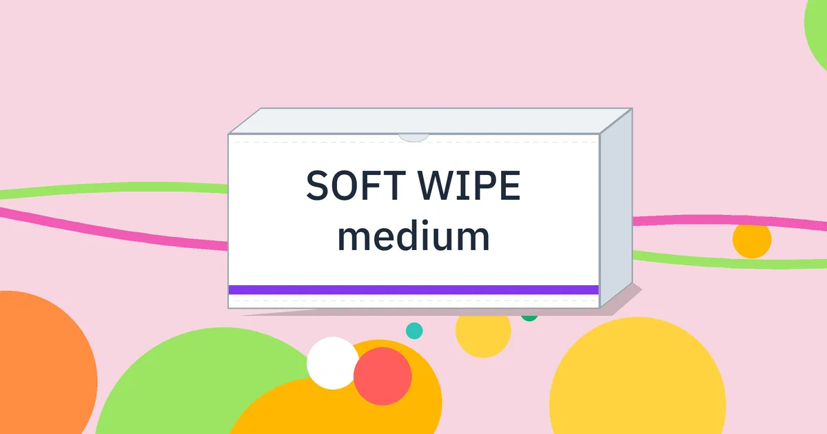Symbolbild: Packung mit der Aufschrift SOFT WIPE medium (PZN 06590801) – Verfügbarkeit und Bezug in Apotheken in Frankfurt am Main