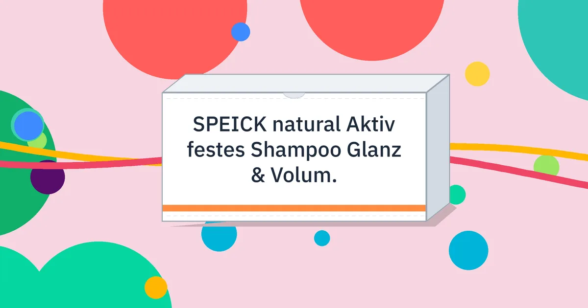 Symbolbild: Packung mit der Aufschrift SPEICK natural Aktiv festes Shampoo Glanz & Volum. (PZN 16992417) – Verfügbarkeit und Bezug in Apotheken in Frankfurt am Main