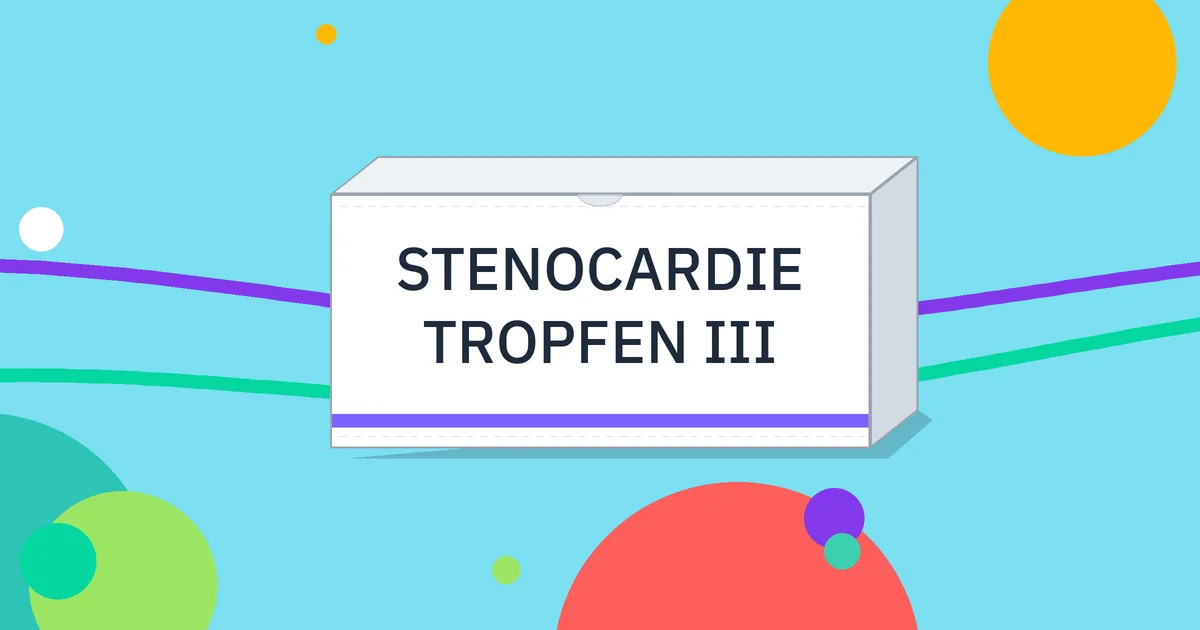 Symbolbild: Packung mit der Aufschrift STENOCARDIE TROPFEN III (PZN 03753993) – Verfügbarkeit und Bezug in Apotheken in Frankfurt am Main