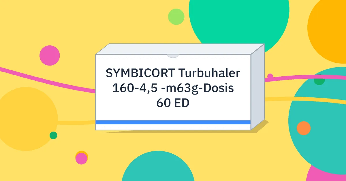 Symbolbild: Packung mit der Aufschrift SYMBICORT Turbuhaler 160-4,5 -m63g-Dosis 60 ED (PZN 02521743) – Verfügbarkeit und Bezug in Apotheken in Frankfurt am Main