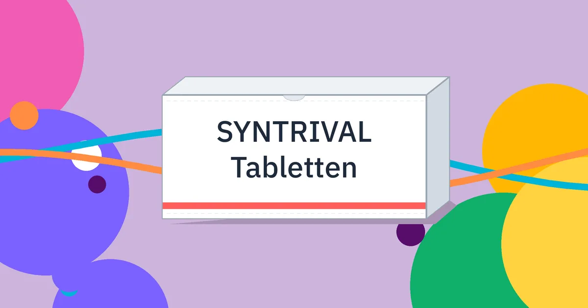 Symbolbild: Packung mit der Aufschrift SYNTRIVAL Tabletten (PZN 11853846) – Verfügbarkeit und Bezug in Apotheken in Frankfurt am Main