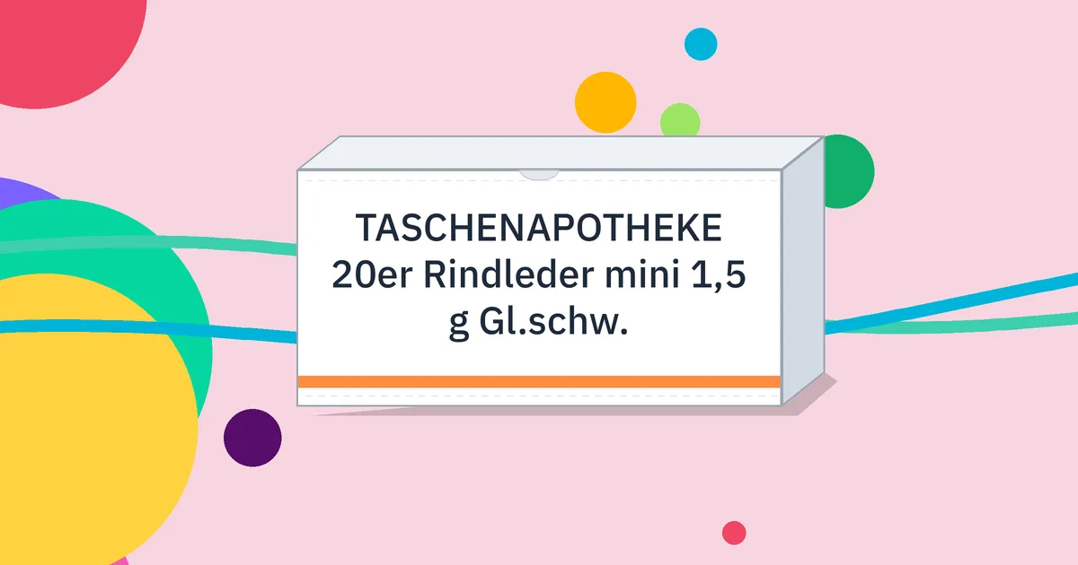 Symbolbild: Packung mit der Aufschrift TASCHENAPOTHEKE 20er Rindleder mini 1,5 g Gl.schw. (PZN 00421262) – Verfügbarkeit und Bezug in Apotheken in Frankfurt am Main